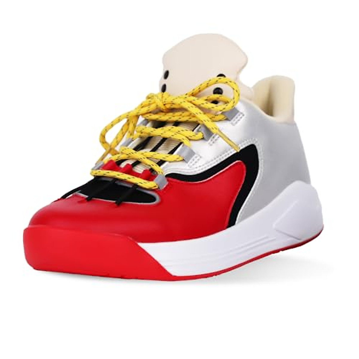 Men's Casual Walking Breathable Shoes,Fashion Lace up Shoes Non Slip Running Tennis Skate Sneakers for Women's Red 39