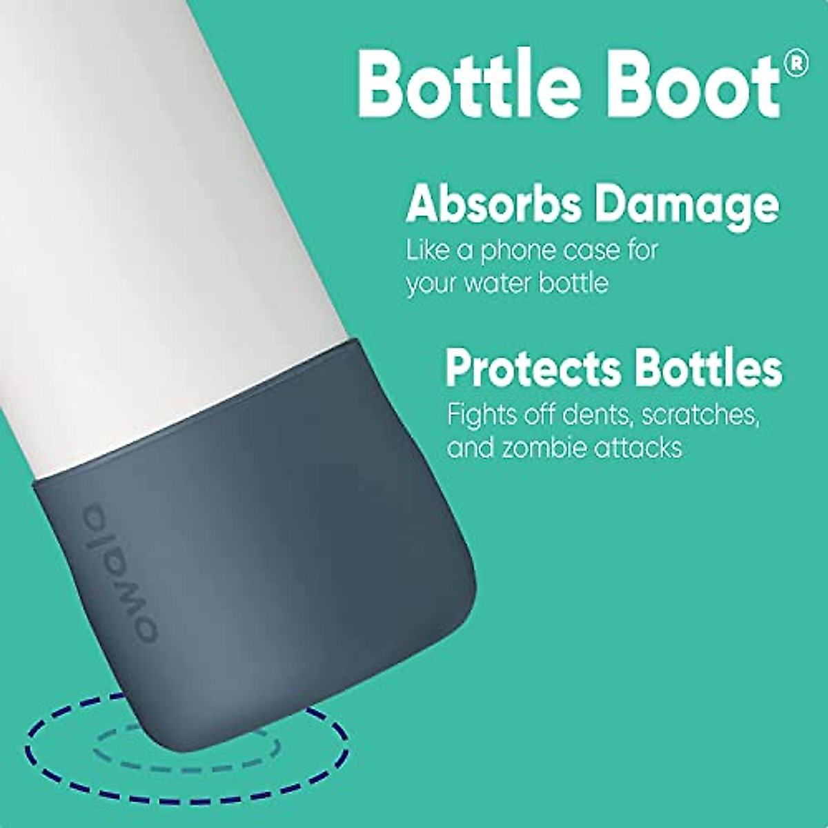 Owala Silicone Water Bottle Boot, Anti-Slip Protective Sleeve Cover for 32-oz FreeSip, Twist, and Flip Stainless Steel Water Bottles, Mint