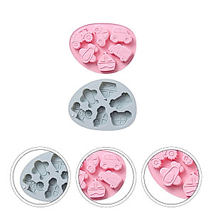 Silicone Gummy Molds Airplane Chocolate Molds Airplane Chocolate Molds 2pcs Vehicle Theme Candy Chocolate Molds 3D Vehicle Silicone Fondant Cake Fondant Moulds Car Soap Molds Novelty Candy