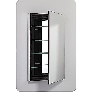 Robern PLM2440GRE Polished Edge, Classic Gray Interior, Electric ̶ Right Hinge PL Series 24" x 40" Flat Top Cabinet