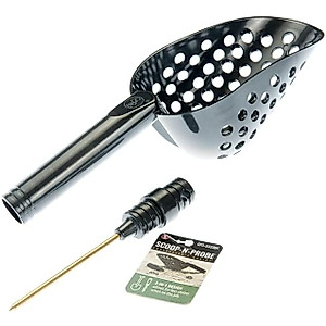 Sluice Monkey Metal Detecting Plastic Black Sand Scoop, Hand Trowel, Super Scooper, and Brass Probe