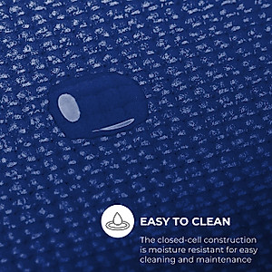 Sunshine Yoga 10-Pack Deluxe Studio 6mm Extra Thick Yoga Mat, 74" x 24" Extra Long Exercise Mat, Non Slip, Anti-Tear Fitness Mat, Yoga Mats for Schools, Studios, or Gyms, Dark Blue