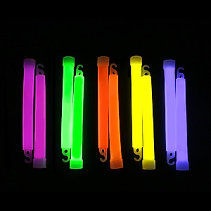 novelinks 50 Pcs 6'' Premium Glow Sticks Bulk - Ultra Bright Large Glow Necklaces Bulk Light up Necklaces Bulk Glow in The Dark Necklaces, Emergency Glow Sticks, Long-lasting Lighting Waterproof