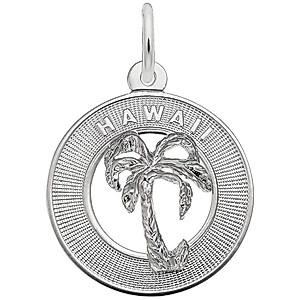 Rembrandt Charms Hawaii Palm Tree Charm, Sterling Silver