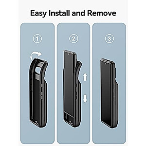 NEWDERY 10000mAh Battery Case for Google Pixel 7 Pro, Ultra Powerful Rechargeable Charger, Protective Extended Backup - Black