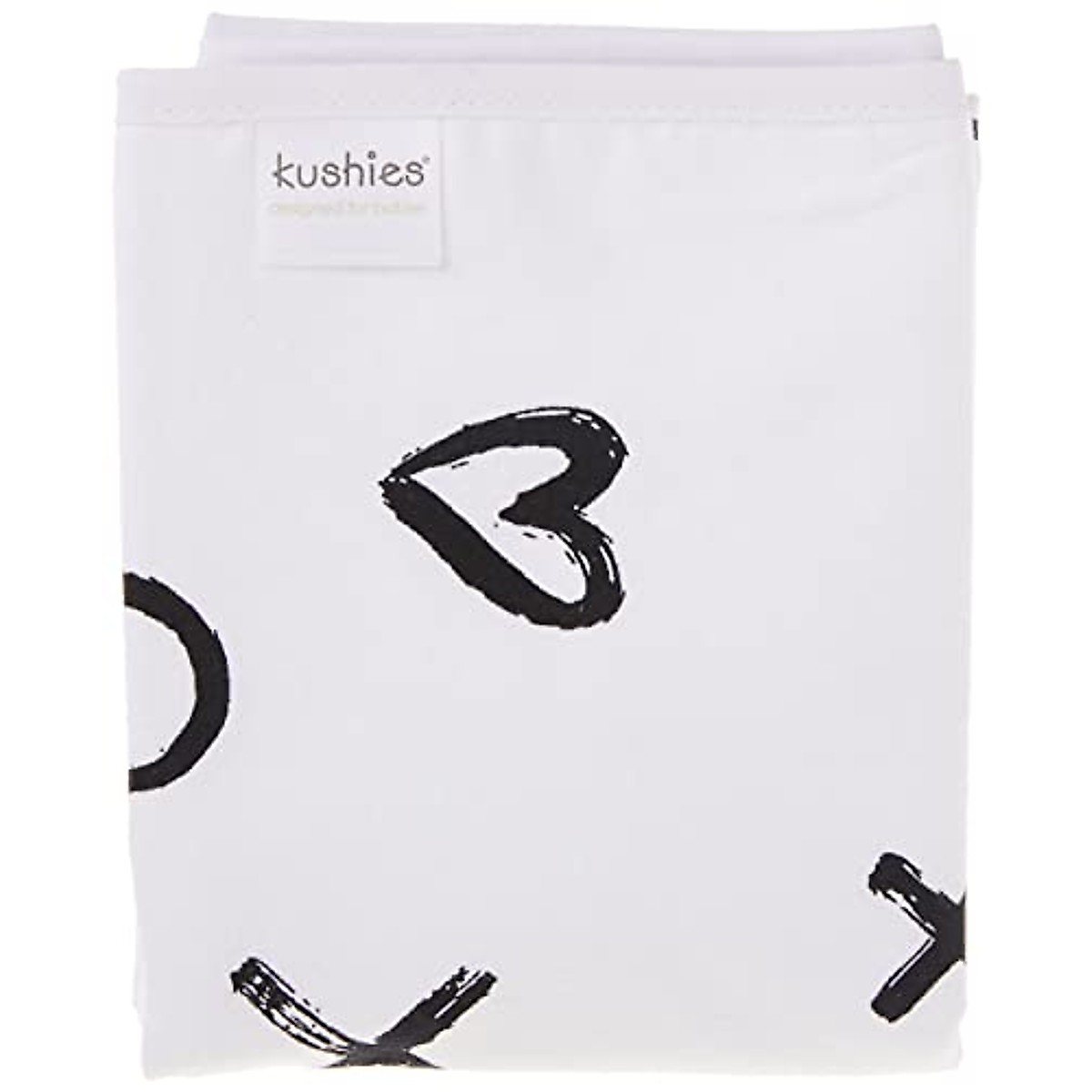 Kushies Deluxe Change Pad Flannel, XO Black & White (P210-639)