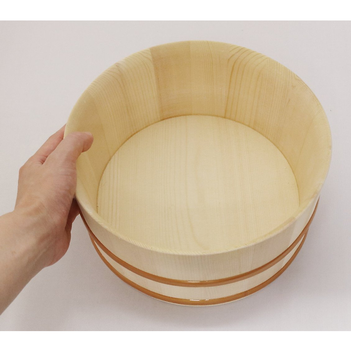 市原木工所 Ichihara Wood Workshop 82905 Washbasin, Hot Tub, Wood, 8.7 x 4.3 inches (22 x 11 cm), Beige