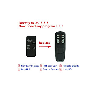 Remote Control for Armanni 30R(EF30R)，36R(EF36R)，42R(EF42R),50R(EF50R，60R(EF60R),72R(EF72R)，95R(EF95R) Inset Fire Wall Mounted Electric Fireplace Heater