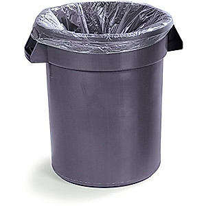 Carlisle FoodService Products 34102023 Bronco Polyethylene Round Trash Container, 20-Gallon Capacity, 20" Diameter x 23" Height, Gray (Case of 6)