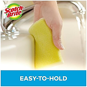 Scotch-Brite Dobie Pads, Dobie Sponge for All Purpose Cleaning of Kitchen, Bathroom, and Household, Non Scratch Dobie Cleaning Pads Safe for Non-Stick Cookware, 12 Dobie Pads