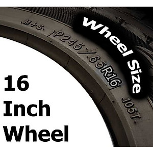 4pc Full Set of 16 Wheel Simulators for 8 Lug 4 Hole for Dually Trucks, RV Trailer Van Stainless Alloy Wheels, OEM Factory Replacement - Universal Fit Easy Snap On