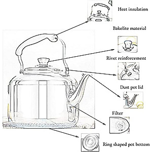 Whistle Teapot Anti-scalding Handle Stainless Steel, 4L Capacity Silver Tea Kettle Simple Design Suitable for All Stoves in The Kitchen