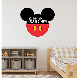Crew Decals Mouse Name Wall Decal Art Decor 3D Sticker Personalized Kids Mural Poster Gift Room Custom HA26