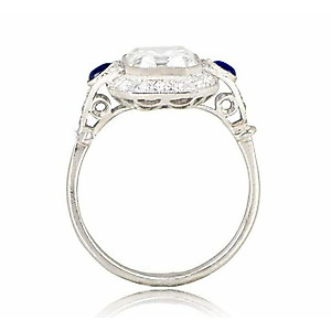 DESTINY JEWEL 3.22CT Round Cut Diamond D/VVS1 Engagement Wedding Ring, Solid 925 Silver Ring_US:- 3.22ct13.75