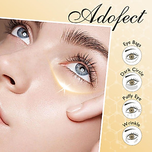 Adofect 25 Paris Under Eye Patches 24k Gold Under Eye Mask for Puffy Eyes and Dark Circles Treatments, Under Eye Bags Treatment Collagen Gel Pads for Beauty & Personal Care, Gold