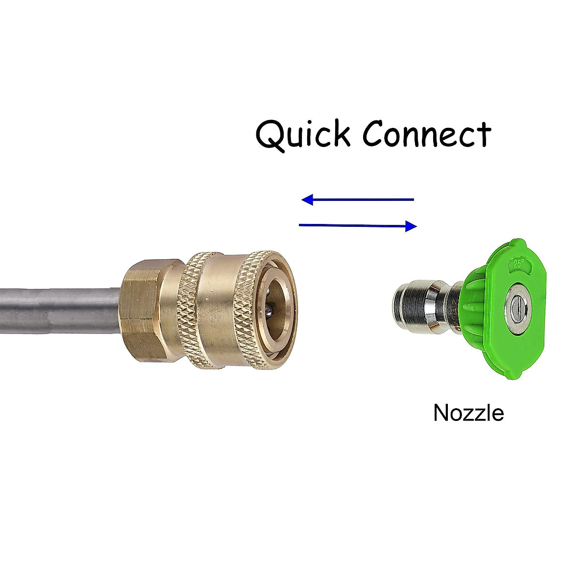 M MINGLE Short High Pressure Washer Gun for Hot and Cold Water, 17 Inch Pressure Washer Extension Wand