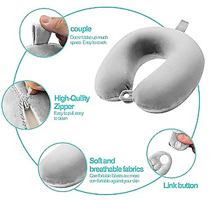 Neck Pillow Cover, Travel Neck Pillow Cover, Travel Neck Pillow Case Cover, Airplane Pillow Cover, U Shaped Neck Pillow Washable Cover (Only Pillow Covers, no Filler)