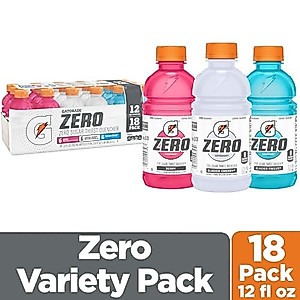 Gatorade Zero Flavor Variety Pack, 12 Fl Oz Bottles, 18 Pack