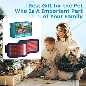 PUPCA Red Infrared Light Therapy Belt for Pets Pain Relief, Portable Wearable Cold Laser Therapy Device for Dogs Tissue Repair, Relieve Sciatica, Joint & Back Pain