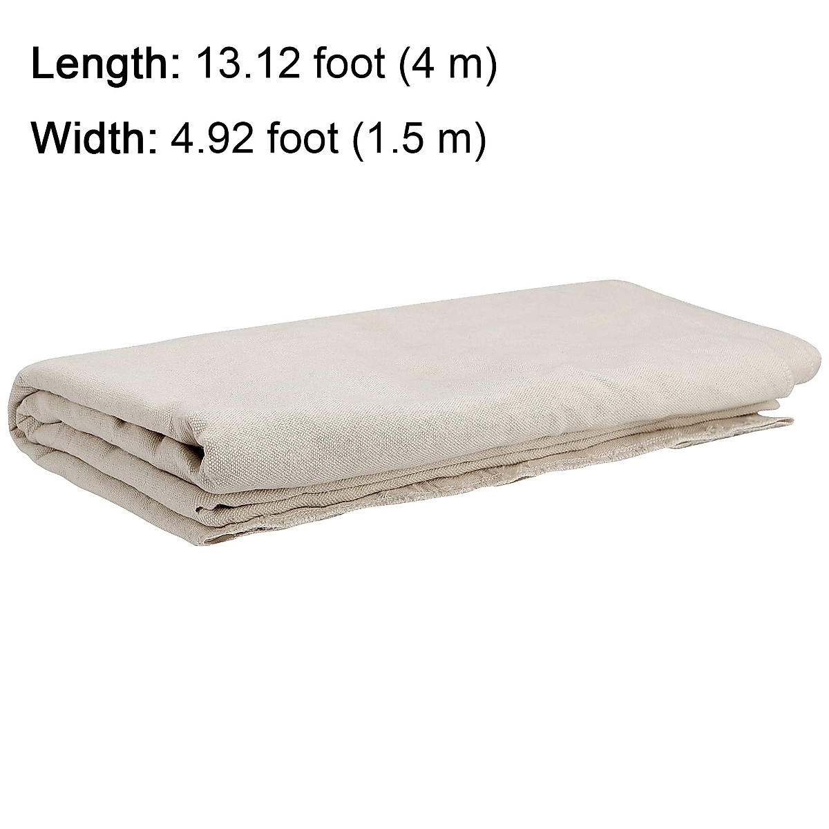 PINGEUI 60 Inch x 4 Yard Nature Linen Needlework Fabric, Plain Linen Fabric Cloth, Large Size Linen Fabric Cloth for Embroidery, Tablecloth, Home Decorations, Crafts