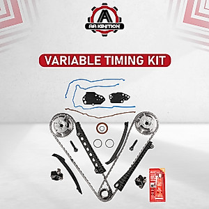 Variable Camshaft Timing Kit - Compatible with Ford & Lincoln Vehicles - 5.4L 24 Valve Triton Expedition, F-150, F-250, F-350 Super Duty, Mark LT, Navigator - Chain, Guide, Tensioner, Phaser