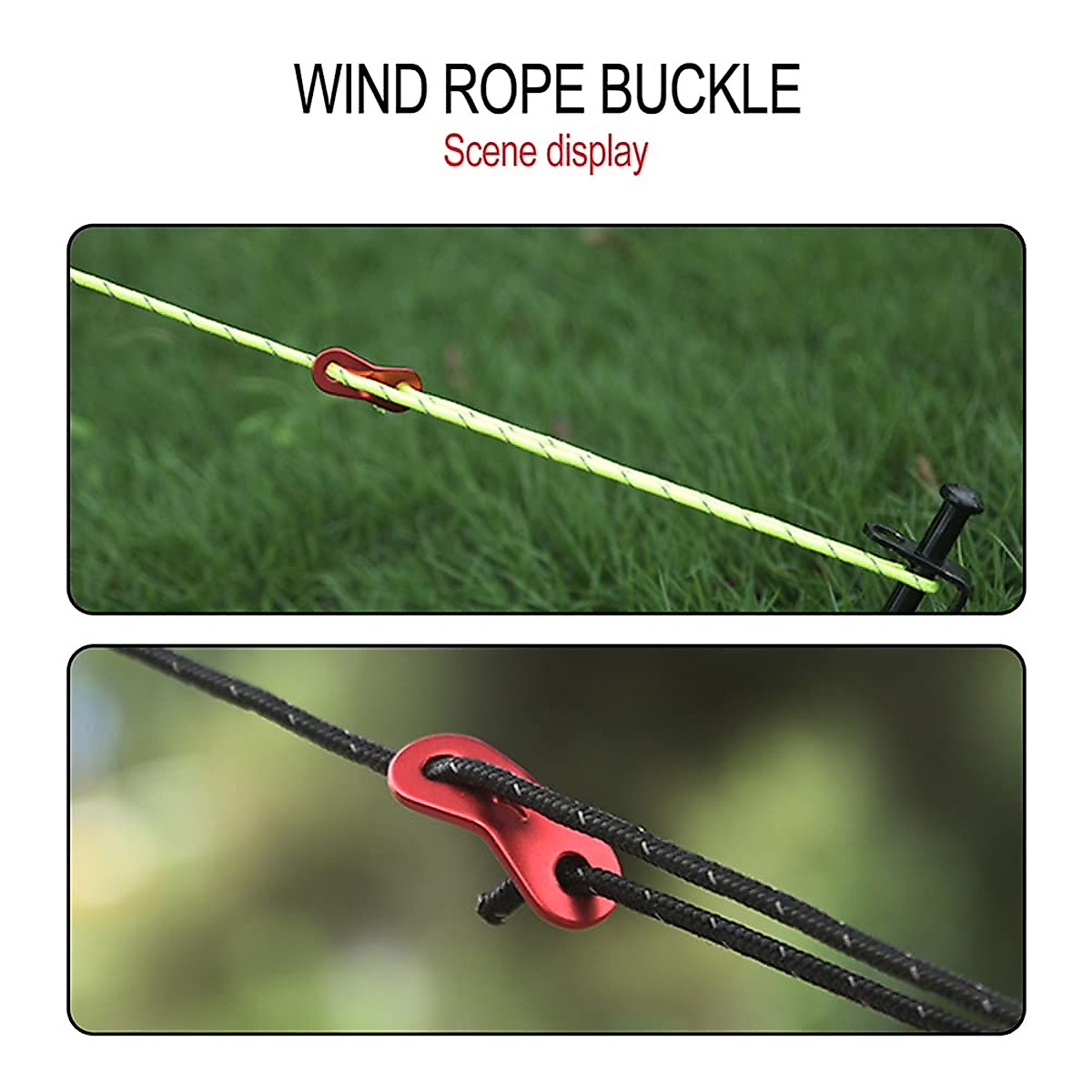 BESPORTBLE 40 Pcs Double Eye Wind Rope Buckle Reliable Rope Buckles Camping Rope Buckles Tent Rope Fastener Camping Supplies Camping Buckles Wind Rope Fixed Buckles Camping Accessory