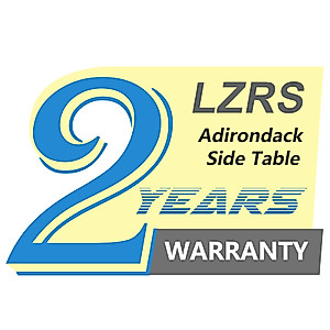 LZRS Adirondack Square Side Table, Pool Composite Patio Table,HDPE End Tables for Backyard,Pool, Indoor Companion, Easy Maintenance & Weather Resistant(White)