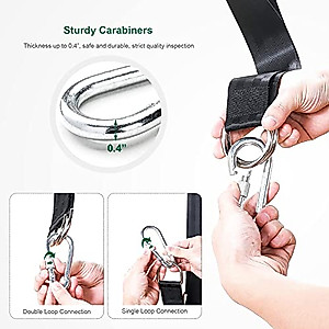 Homde 24 Inch Flying Saucer Swing Anti-Fade Tree Swing Set with 2pcs 5ft Extra Long Strap 2200lbs