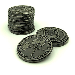 Dice Dungeons Character Coin Metal Tokens for RPG and Tabletop Games – Set of 12 Class Miniatures Perfect for DND and Pathfinder