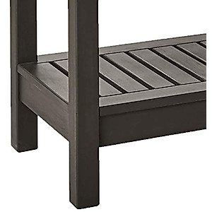 Cambridge Casual Westlake Console Table Indoor Outdoor Multifunctional Buffet Bar Storage Organizer, Solid Wood, Dark Grey