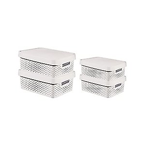 Curver Infinity Dots - White - 2 x 45 Litre and 2 x 11 Litre