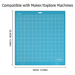 Welebar Cutting Mats for Cricut Maker/Maker3/Explore 3/ Air 2/Air, 5 Pack(12x12 Inch, StandardGrip/LightGrip/StrongGrip/FabricGrip) Replacement Quilting Cutting Mats for Cricut