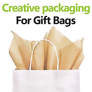 Bobobag 100 Sheets 20"X14" Gift Wrapping Tissue Paper Bulk for Gift Bags,Weddings Birthday Showers Arts Craft Party Favor Decoration (Brown)