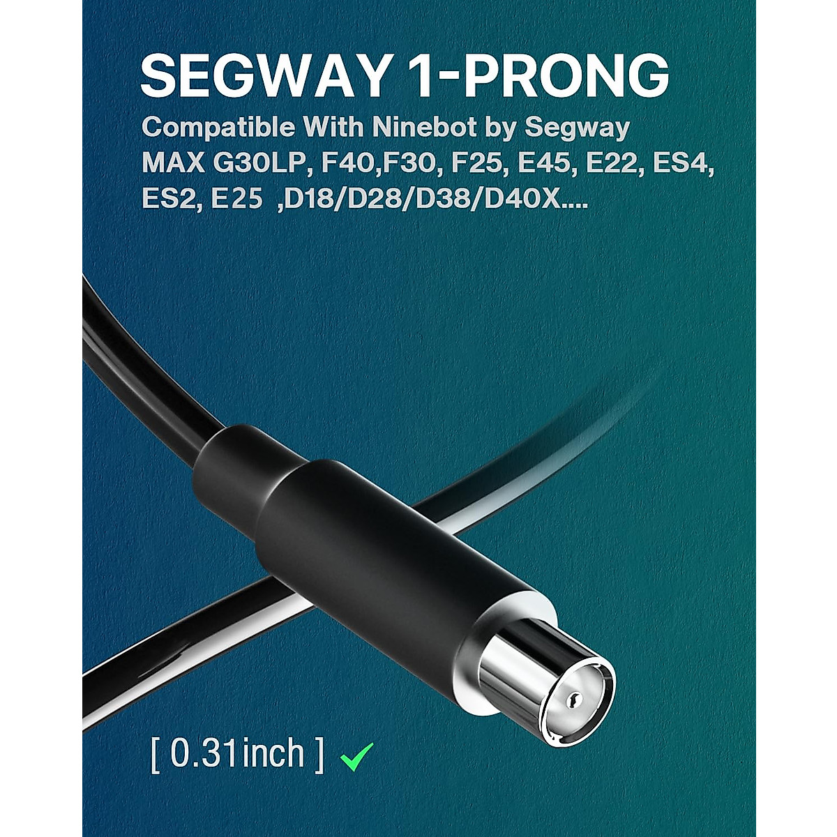 42V/36V 2A Power Charger Adapter Compatible with Segway Ninebot by G30LP F40 E45 E25 E22 ES2 ES4, Hiboy S2R, YADEA KS5 Pro KS1 KS3,OKAI Neon/Neon Lite, Bird, Lime for 36V Li-ion Battery UL Listed
