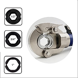 iGeelee Copper Press Tool for Viega ProPress Copper Fittings and Copper Pex Ring Set Hydraulic Pipe Crimping Tool (w/ 1 set (3 dies))