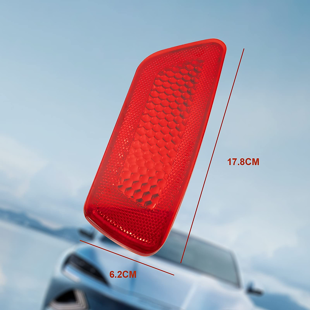 NFSpeeding 2 PCS Rear Bumper Reflectors Compatible with Grand Cherokee 2011-2021,Compass 2011-2017, Journey 2011-2020, Replaces 57010721AC 57010720AC (Red Lens, Left and Right)