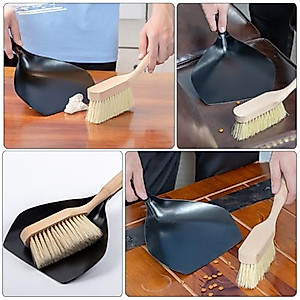 BUTIFULSIC 1 Set Desktop Broom Handheld Broom Dustpan Cleaning Accessory Whisk Broom Small Broom and Sweeping Pan Dust Brush Household Brooms Mini Broom Mini Brush Portable Brush Char The Pet