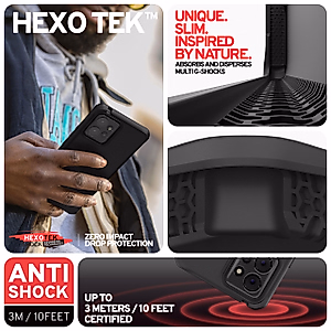 ITSKINS Spectrum Solid Protective Phone Case Compatible with Motorola ThinkPhone, Slim Hybrid Case, Anti-Slip, Heavy Duty Shockproof Cover, Military Phone Case | Black