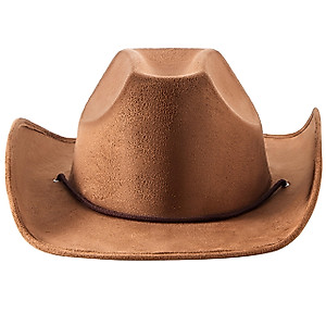 Spooktacular Creations Halloween Unisex Cowboy Hat, Adults Cowboy Costume, Brown Western Cowboy Hat Accessories for Adults and Kids Cosplay Dress-Up Party