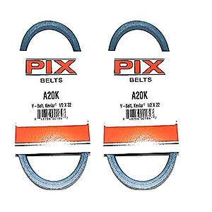 2 PK A20K PIX Belts Made with Kevlar Compatible with Troy Bilt GW-1128, 1710812, 1710957