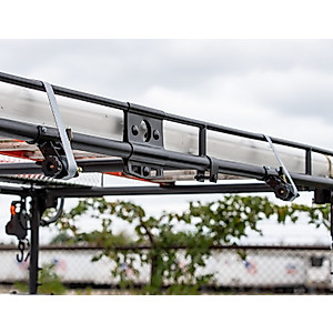 Buyers Products 5480007 Round Tube Ladder Rack Rachet Straps, 2 Pack, 7ft x 1-1/2 Inch, Double J Hook, Ladder Rack Straps, Pickup Truck Contractor Rack, Pickup Truck Cargo Rack Accessories