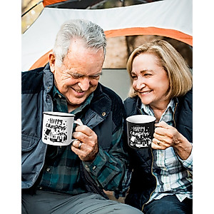 Nefelibata Camping Coffee Mug Christmas Gifts Camping Tea Cups Travel Drinking mugs for Couples, Ceramic Mug His and Hers Anniversary Present Gifts Set of 2