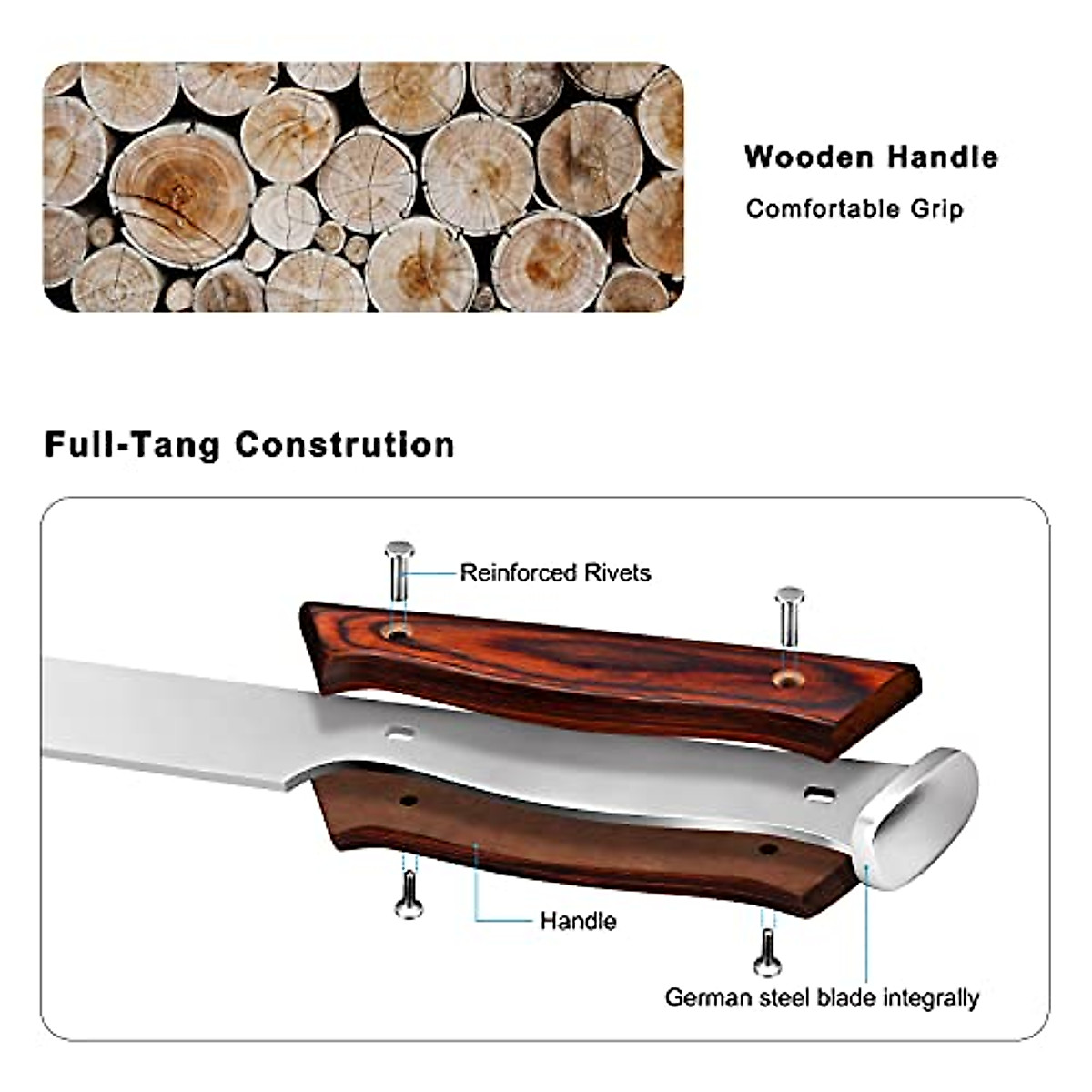 imarku Cleaver Knife, 7-inch Meat Cleaver German High Carbon Stainless Steel Chopping Knife with Ergonomic Handle and Gift Box,Multipurpose Chinese Chef's Knife,Chinese Cleaver for Kitchen&Restaurant