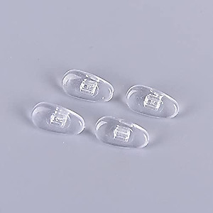 74 pcs Eyeglass Nose Pad Repair Kit, BOSOIRSOU 30 Pairs Air Chamber Soft Silicone Nose Pads, with 40 pcs Micro Screws, Screwdriver, Ear Grip, Tweezer, Cleaning Cloth