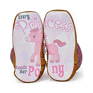 Tin Haul Infant-Girls' Mini Princess Western Boot Broad Square Toe Brown 2 D(M) US