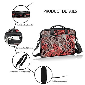 Maori Motifs Laptop Computer Bag Waterproof Shoulder Messenger Bag 13-15 inch Durable Laptop Tote Bag with Shoulder Strap Handle Lightweight Crossbody Briefcase