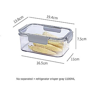 NA Crisper Set Refrigerator Special Food Frozen Sealed Storage Box Plastic Stackable bento Box Lunch Box with lid Suitable for Barbecue Outdoor Food Carrying