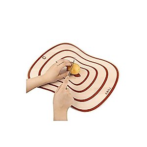 GULRUH Wood Cutting Boards for Kitchen, Kitchen Plastic Cutting Board Non-Slip Frosted Kitchen Cutting Board Vegetable Meat Tools Kitchen Accessories Chopping Board (Color : Red, Size : 30.5x23.5cm