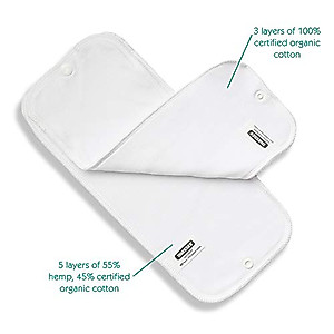 Thirsties Natural Duo All-in-Two Reusable Cloth Diaper Insert, Size One (6-18 lbs)