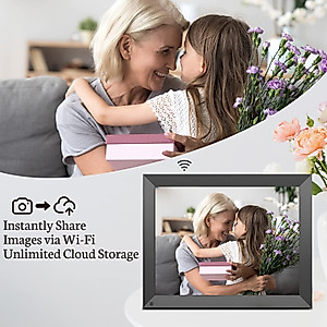 BSIMB Digital Picture Frame(W15A), Unlimited Cloud Storage, Support up to 32 GB Micro SD card, Including Sleep Mode